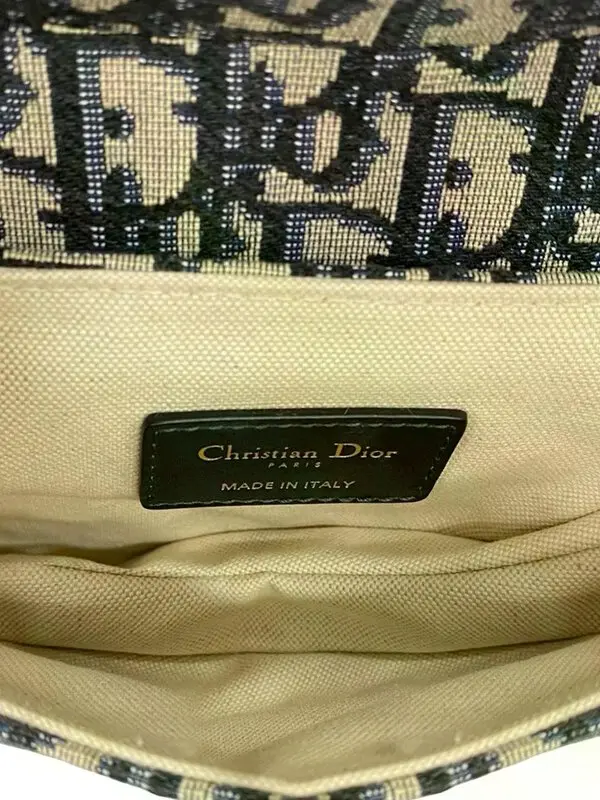 Dior Mini Oblique Canvas Saddle Bag Satchel
