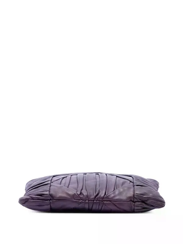 Prada Pleated Nappa Clutch Bag
