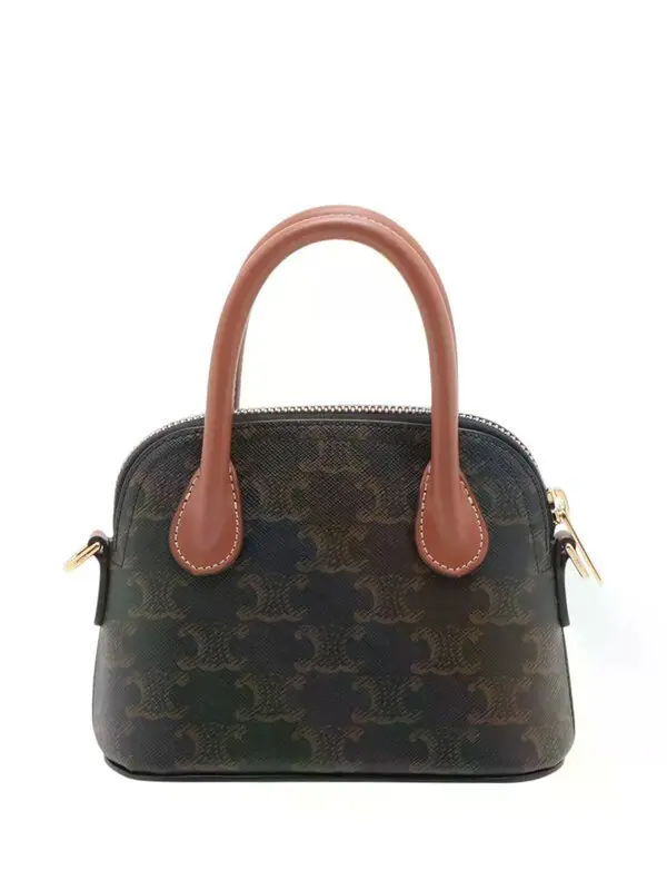 Celine Triomphe Coated Canvas Dome Satchel