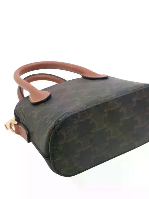 Celine Triomphe Coated Canvas Dome Satchel