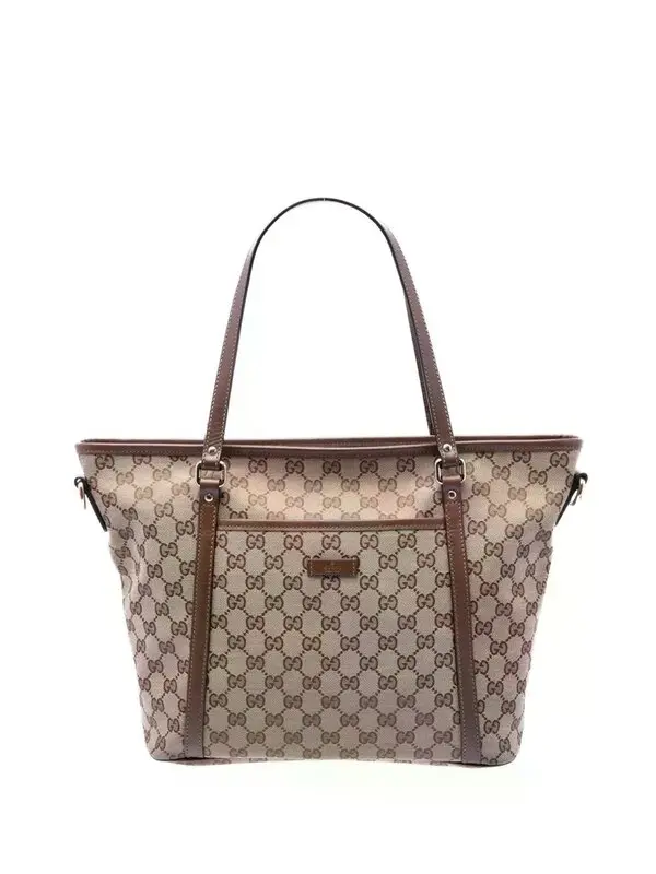 Gucci Gg Canvas Convertible Joy Tote Satchel - Neutrals