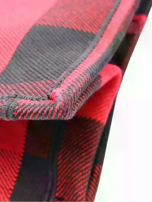 Dior Large Canvas Plaid Oblique Tote Bag - Red