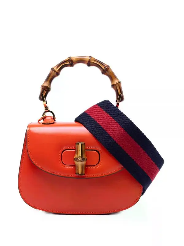 Gucci 1947 Bamboo Top Handle Bag - Orange