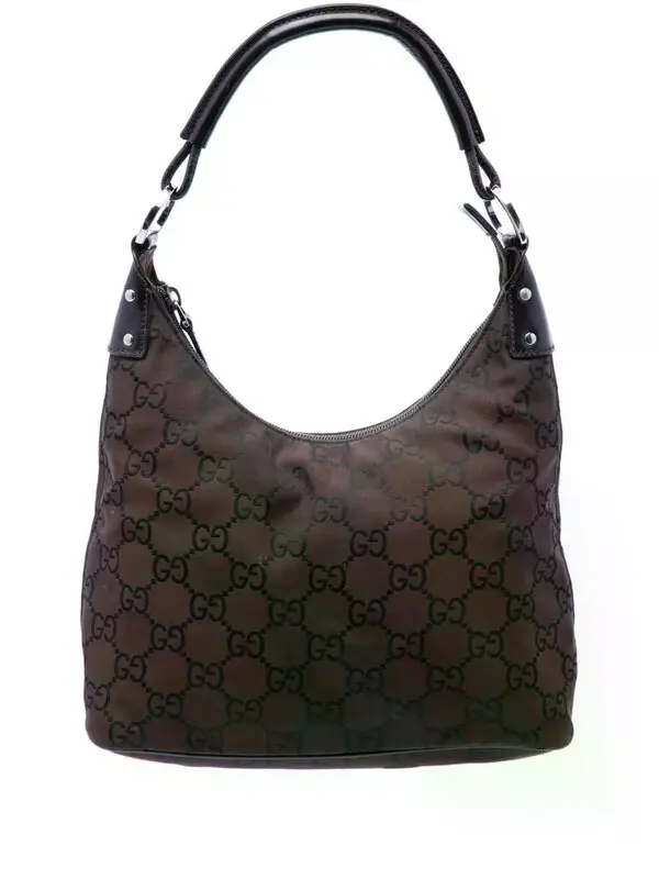 Gucci Gg Nylon Shoulder Bag - Brown