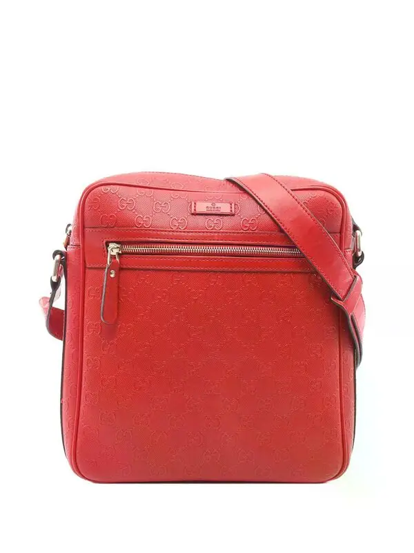 Gucci Diamante Calfskin Crossbody Bag - Red