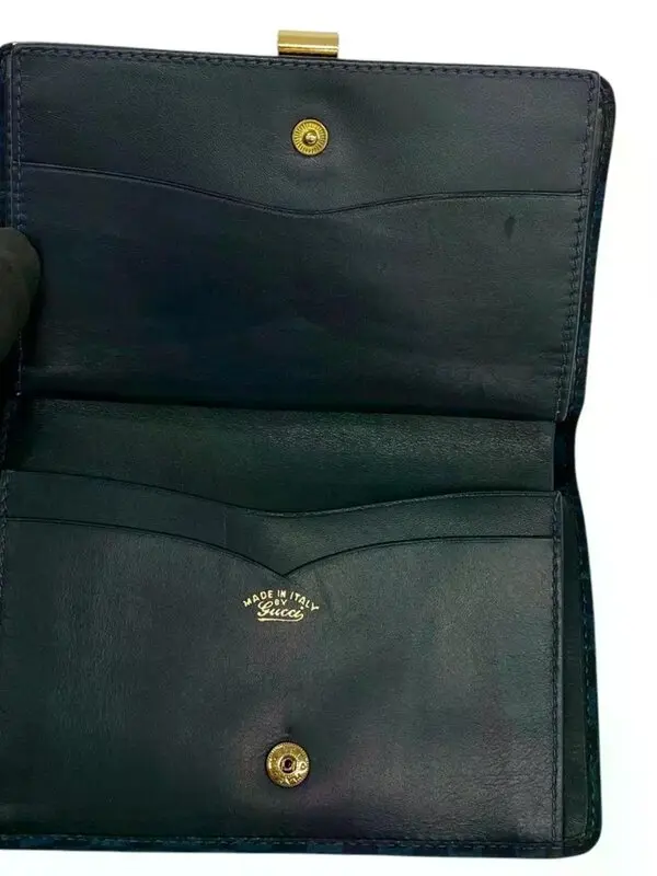 Gucci 20th Century G Logo Suede Bifold Wallet Small Wallets