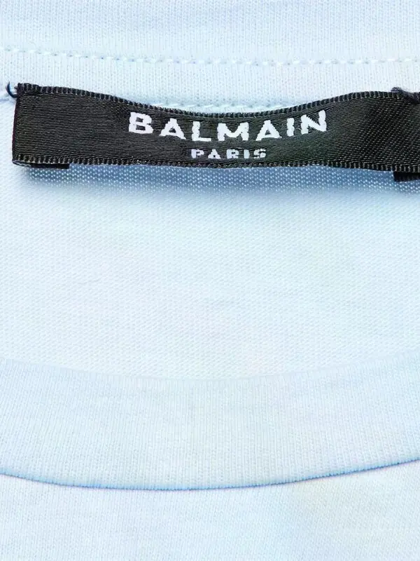 Balmain Logo Print Cotton T-shirt