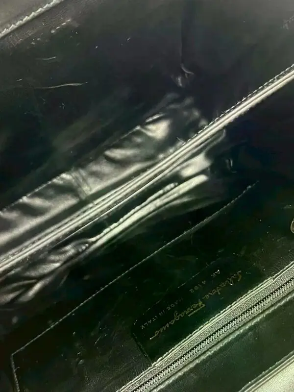 FERRAGAMO Gancini Leather Satchel