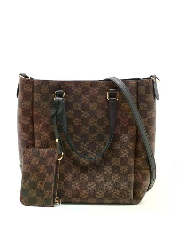 LOUIS VUITTON Damier Ebene Belmont Pm Satchel - Brown