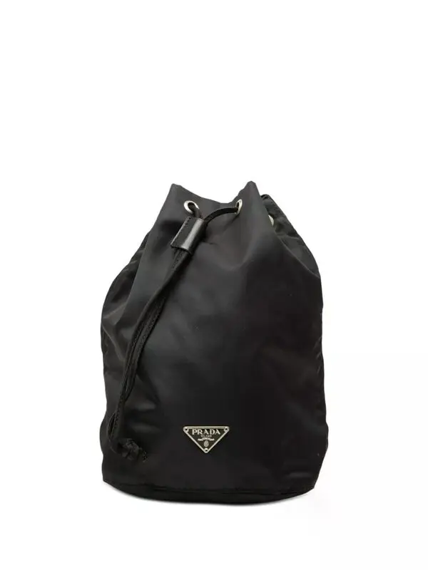 Prada Tessuto Drawstring Pouch Bucket Bag