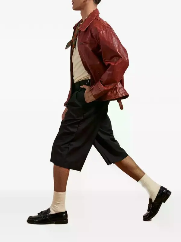 FOUND Pleated Raw-cut Shorts