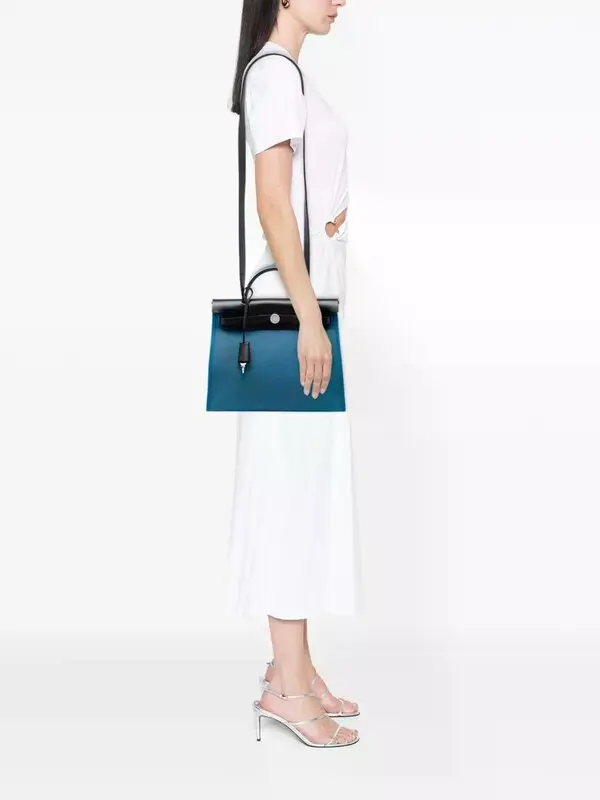 Hermès Toile Herbag Zip 31 Satchel - Black
