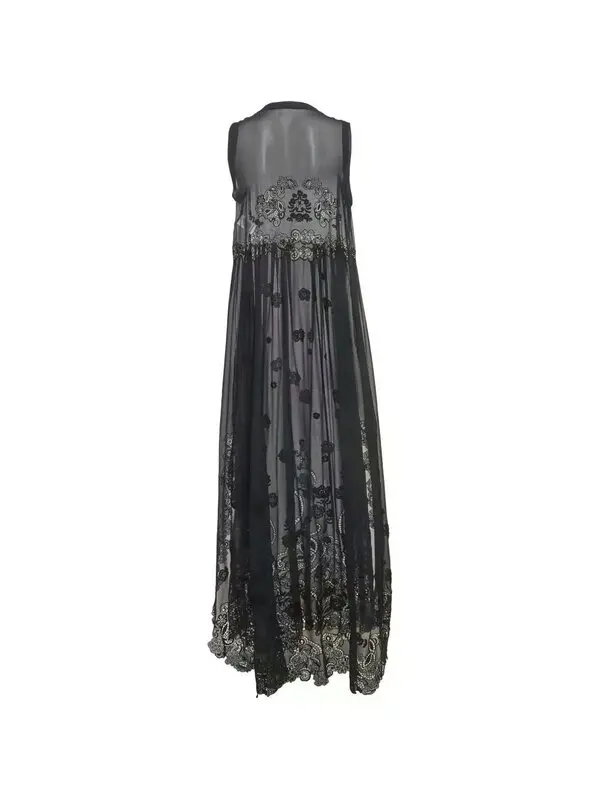 Chloé Embroidered Floral Chiffon Maxi Dress
