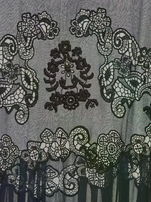 Chloé Embroidered Floral Chiffon Maxi Dress