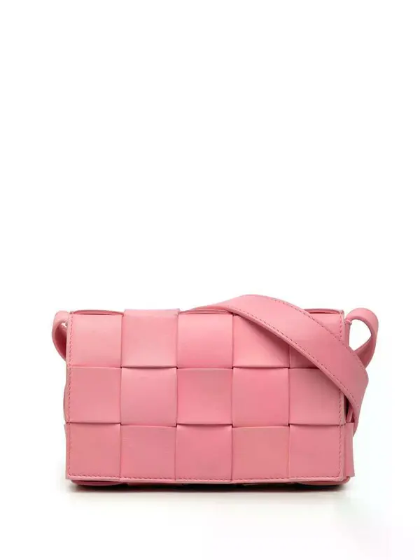 Bottega Veneta Small Nappa Intrecciato Cassette Crossbody Bag - Pink