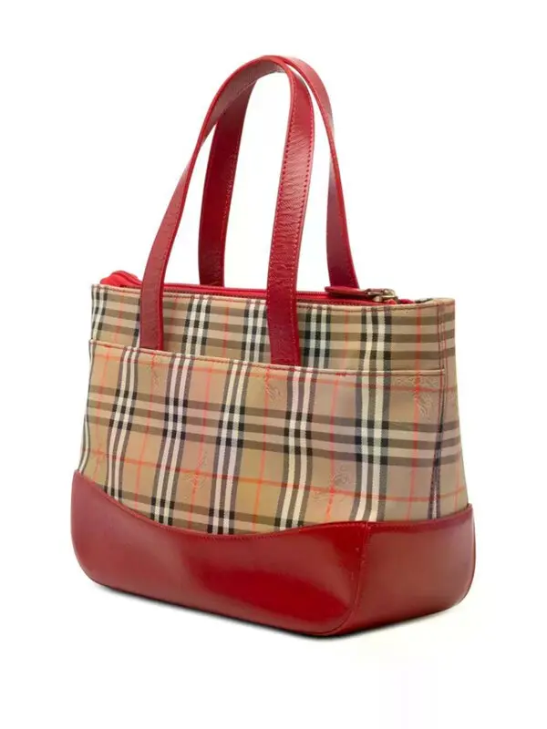 Burberry Haymarket Check Canvas Tote Bag