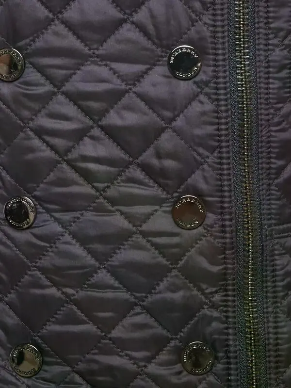 Burberry Quilted Jacket With Leather Trim
