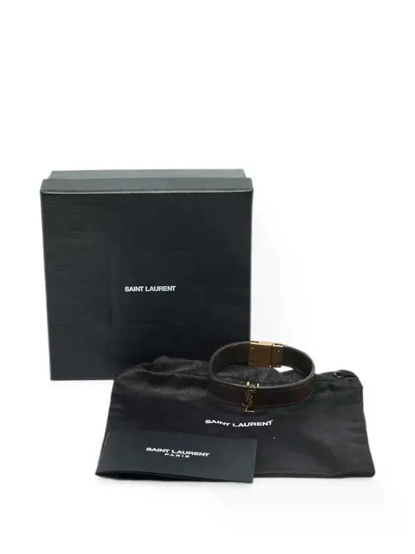 Saint Laurent Opyum Leather Bracelet