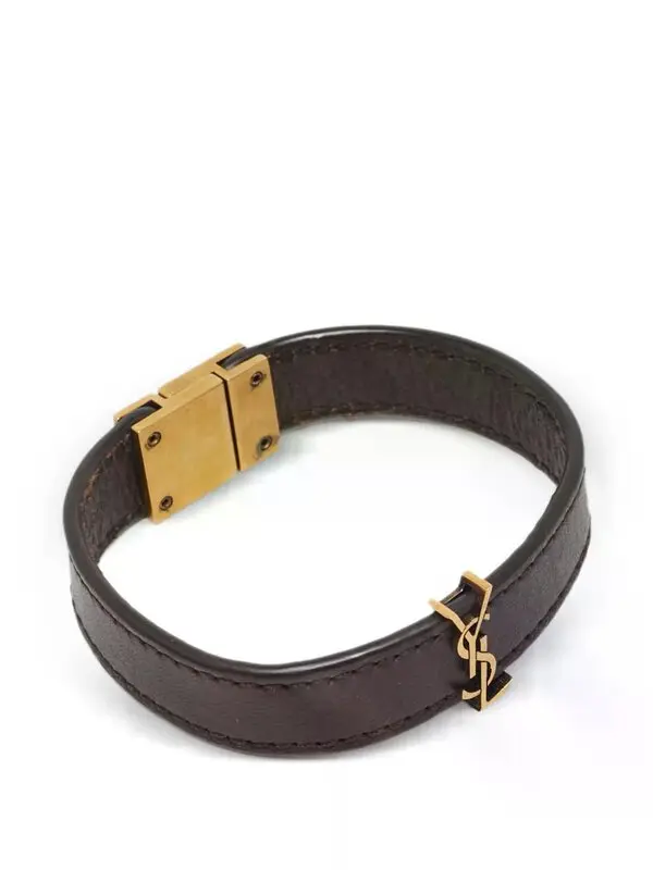 Saint Laurent Opyum Leather Bracelet
