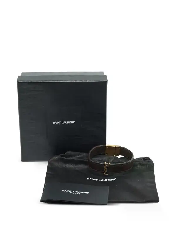 Saint Laurent Opyum Leather Bracelet