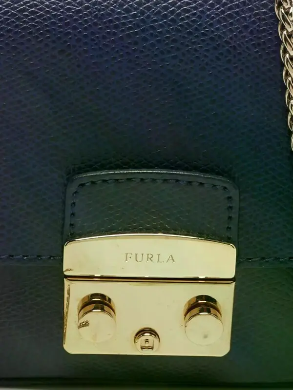 Furla Metropolis Mini Leather Crossbody Bag - Blue