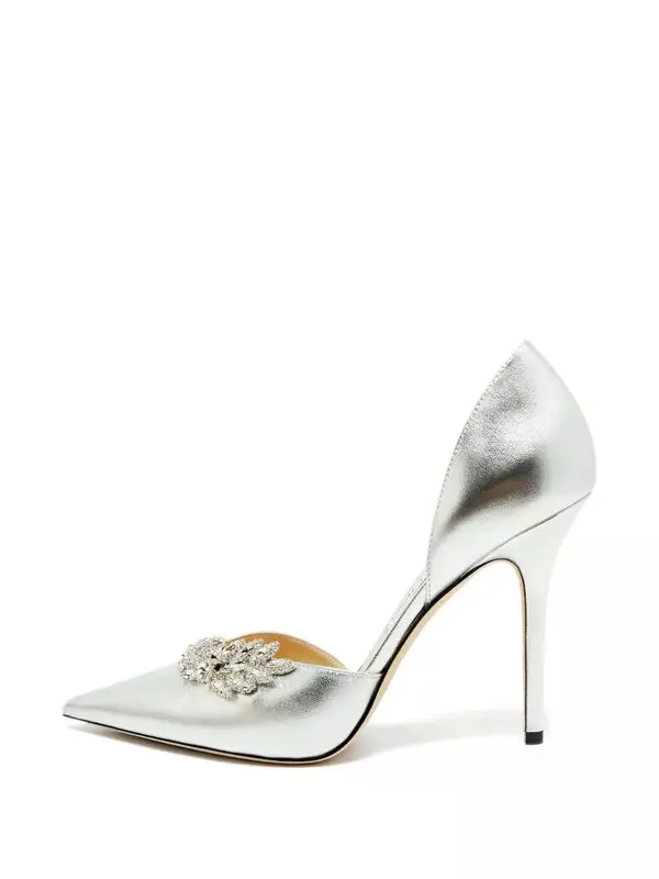 JIMMY CHOO Teja Crystal-embellished D'orsay Pumps