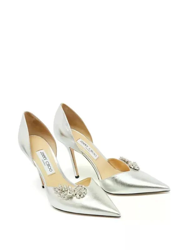 JIMMY CHOO Teja Crystal-embellished D'orsay Pumps