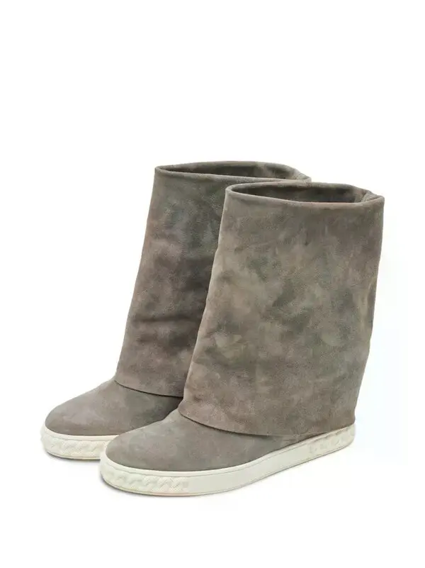 Casadei Suede Wedge Sneakers