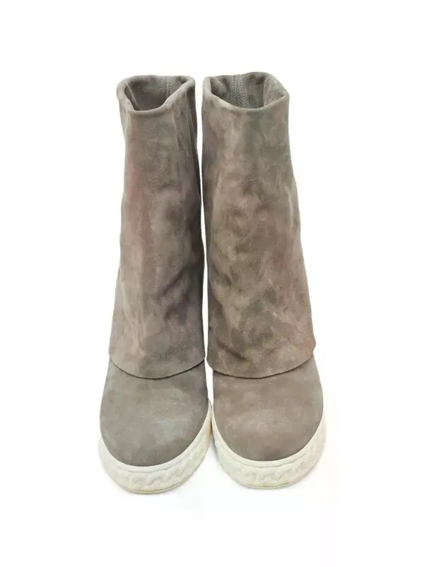Casadei Suede Wedge Sneakers
