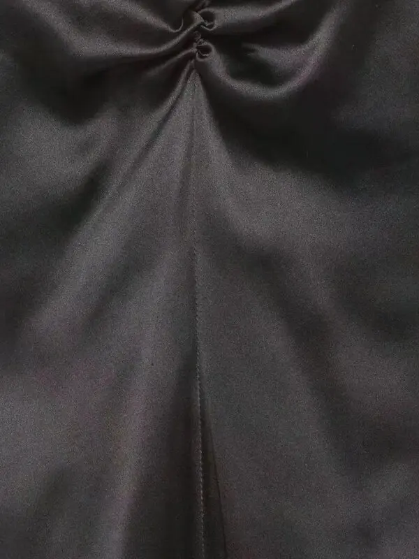 Giorgio Armani Silk V-neck Sleeveless Maxi Dress