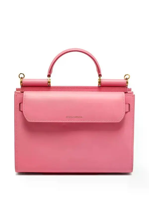 Dolce & Gabbana Sicily Leather Tote Bag - Pink