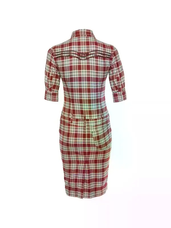 Alexander McQueen Plaid Flannel Shirt Midi Dress