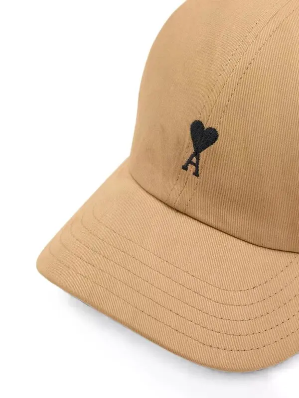 AMI Paris Cotton Cap With De Coeur Embroidery