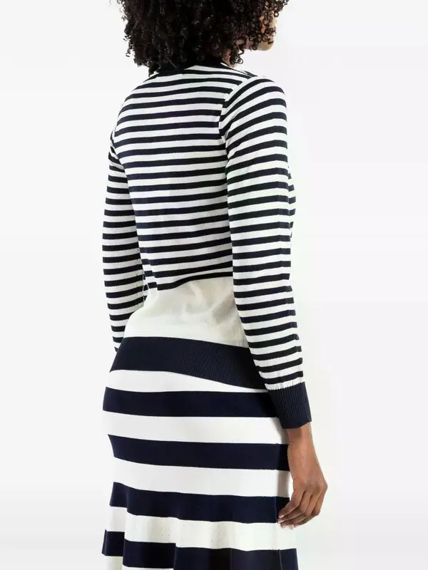 Junya Watanabe Striped Round Neck Cardigan