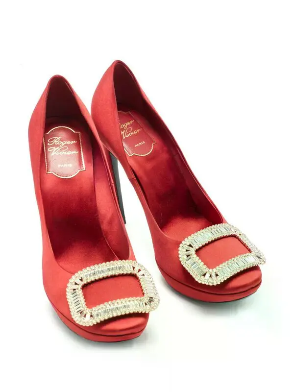 ROGER VIVIER Limelight Platform Pumps - Red