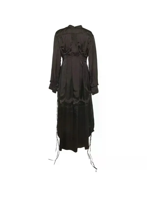 JIL SANDER Pleated Satin Maxi Dress