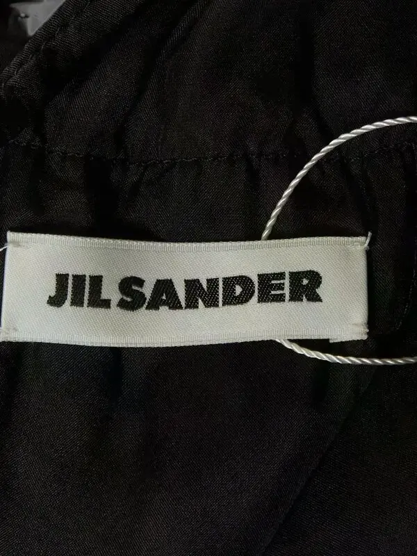 JIL SANDER Pleated Satin Maxi Dress