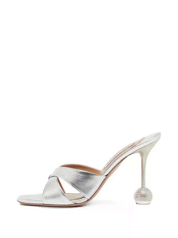 AQUAZZURA Yes Darling Heeled Sandals - Silver