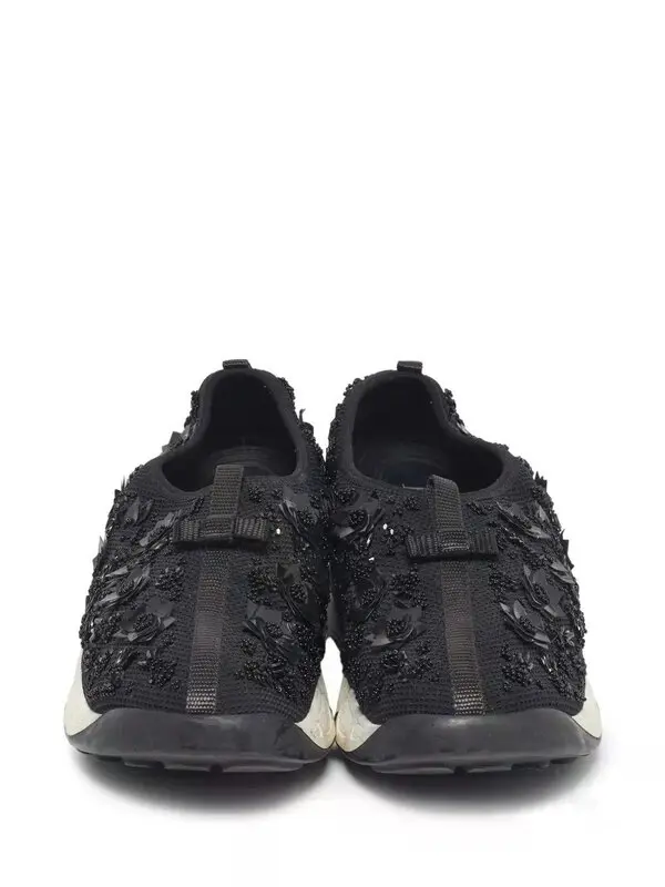 Dior Fusion Embellished Mesh Slip-on Sneakers - Black