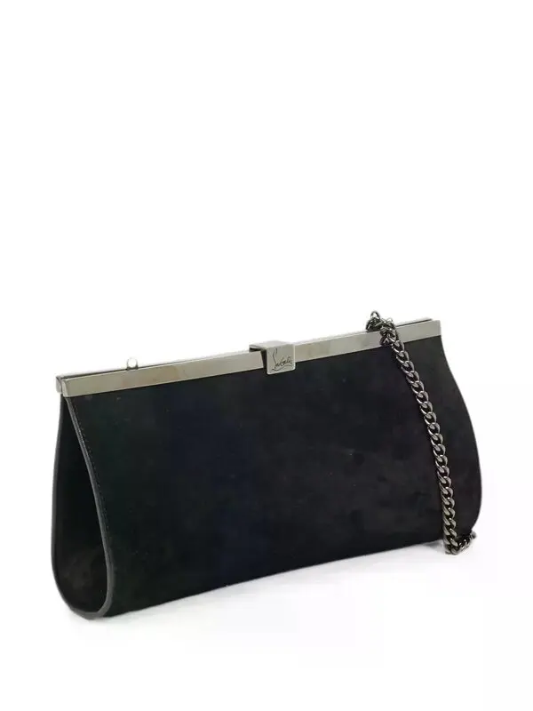 CHRISTIAN LOUBOUTIN Palmette Suede Clutch Bag