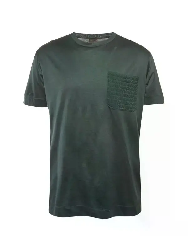 Emporio Armani Embroidered-pocket T-shirt - Green