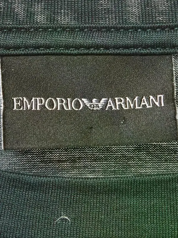 Emporio Armani Embroidered-pocket T-shirt - Green