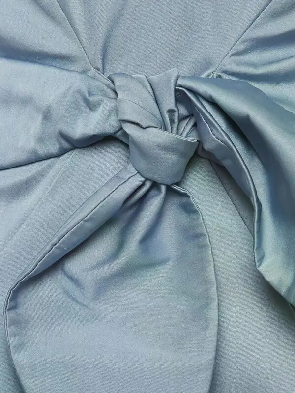 Roberto Cavalli Satin A-line Midi Dress With Bow Detail