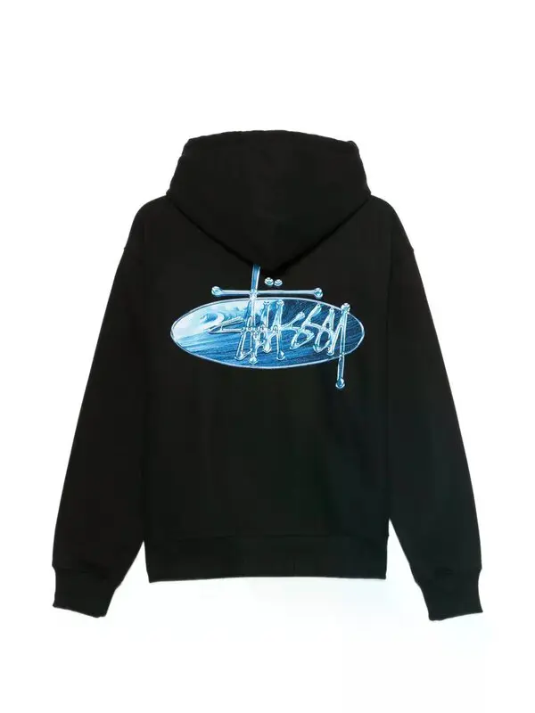 StÜssy Logo-print Hoodie - Black