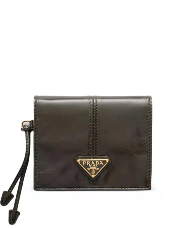 Prada Small Leather Wallet - Green