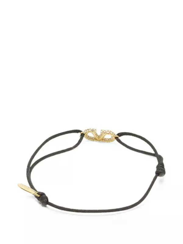 Valentino Garavani Vlogo Crystal Cord Bracelet
