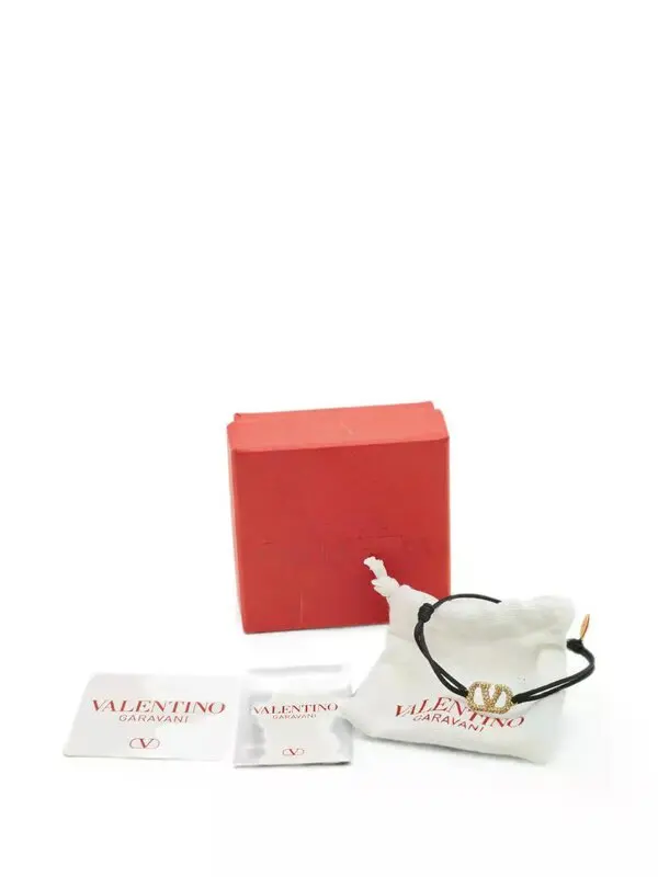 Valentino Garavani Vlogo Crystal Cord Bracelet