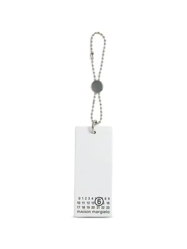 MAISON MARGIELA Numeric Tag Keyring - White