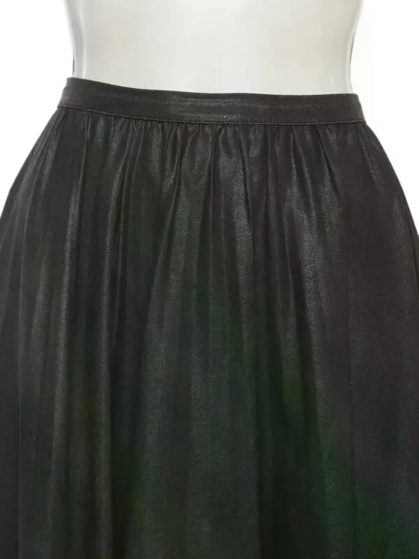 Dior Coated Pleated Midi Skirt