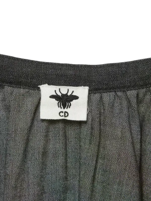 Dior Coated Pleated Midi Skirt